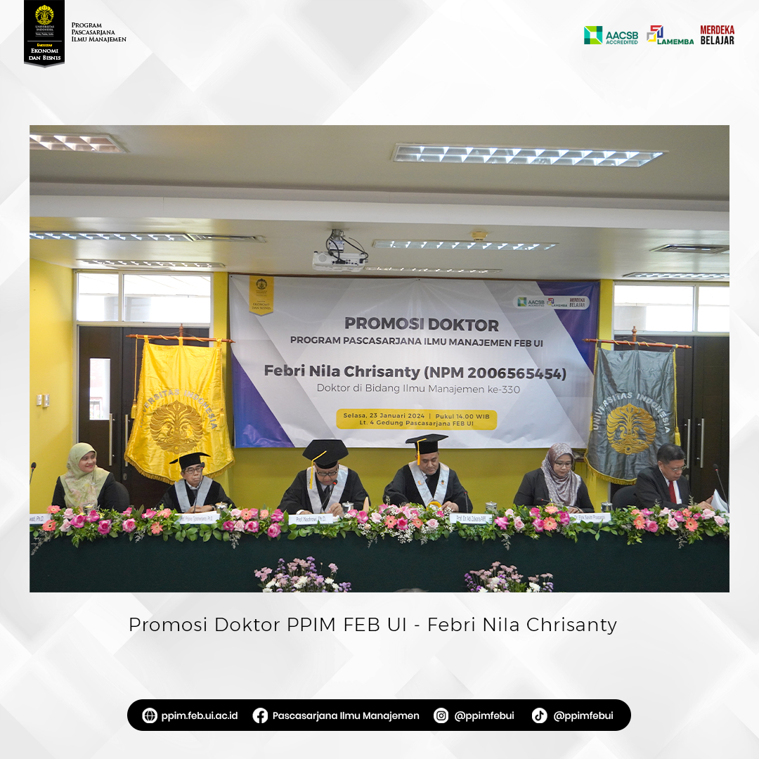 Promosi Doktor Febri Nila Chrisanty (Selasa, 23 Januari 2024) – Program Pascasarjana Ilmu ...