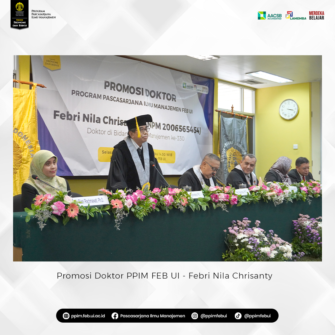 Promosi Doktor Febri Nila Chrisanty (Selasa, 23 Januari 2024) – Program Pascasarjana Ilmu ...