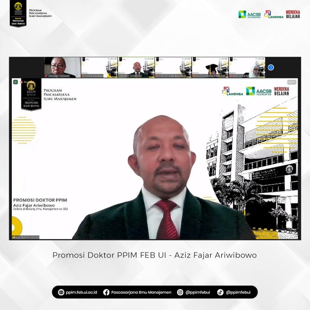 Promosi Doktor Aziz Fajar Ariwibowo (Rabu, 24 Januari 2024) – Program Pascasarjana Ilmu ...