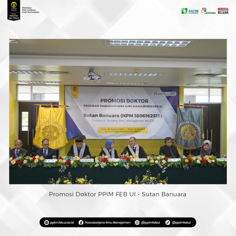 Promosi Doktor Sutan Banuara (Rabu, 24 Januari 2024) – Program Pascasarjana Ilmu Manajemen ...